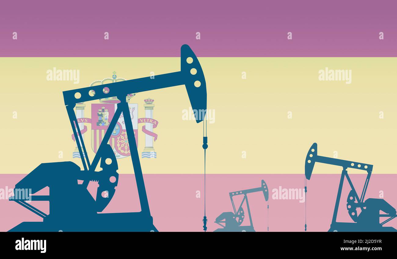 Pipeline with flag spain hi-res stock photography and images - Alamy