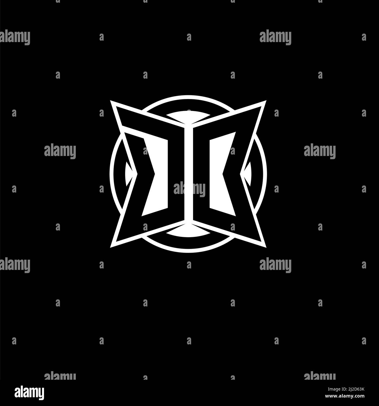 DO Monogram logo letter with simple modern shape style design. Circle ...