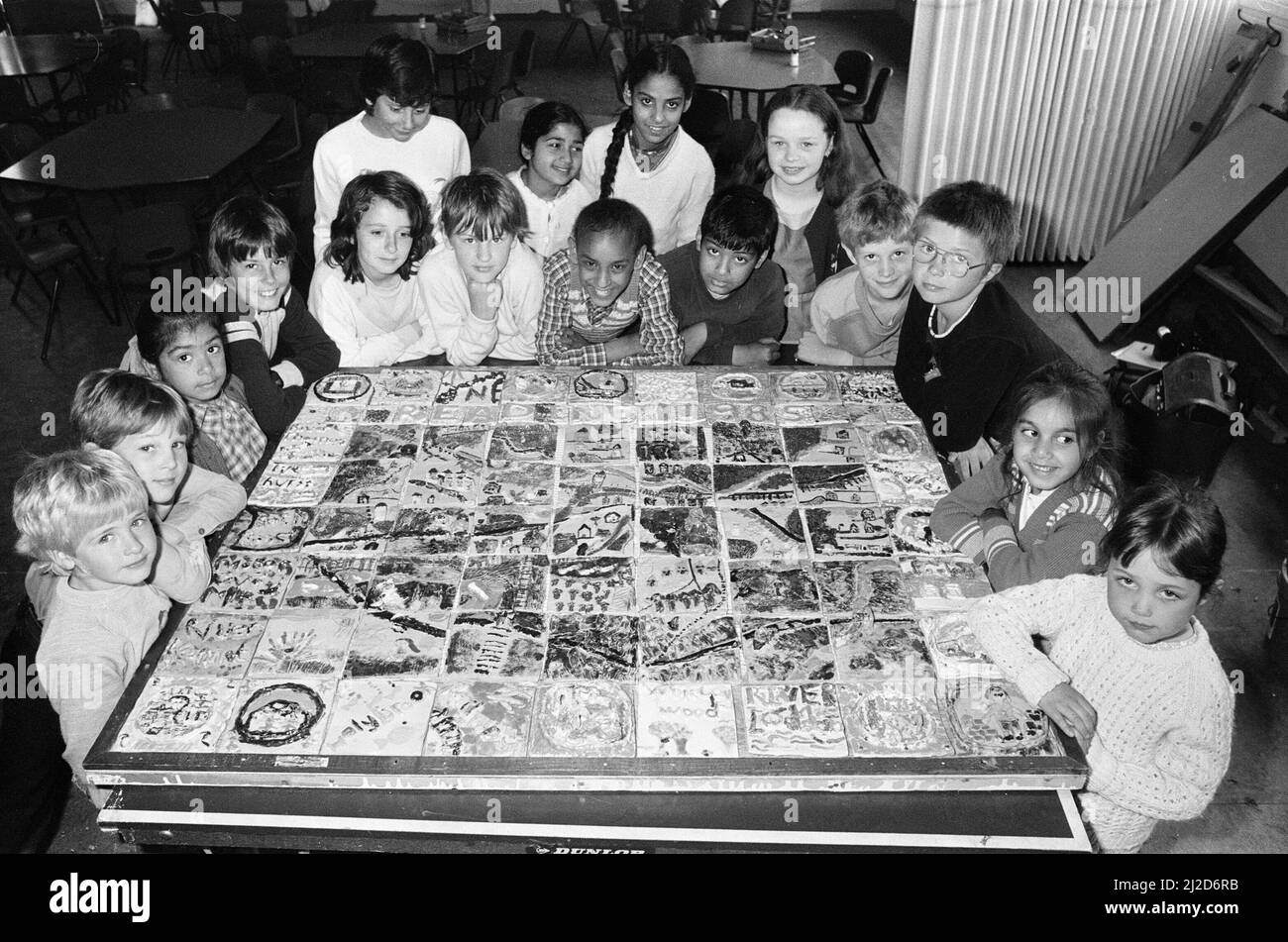 Tile mural made by children at Coley Primary School, Wolseley Street ...