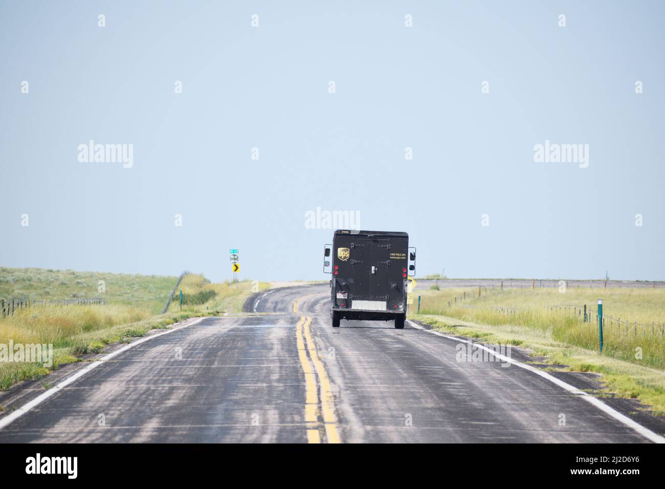 Ups truck on rural highway hi-res stock photography and images - Alamy