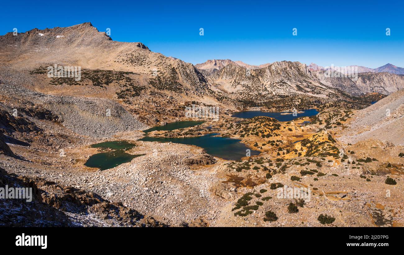 John Muir Wilderness from Bishop Pass, Sierra Nevada Mountains ...