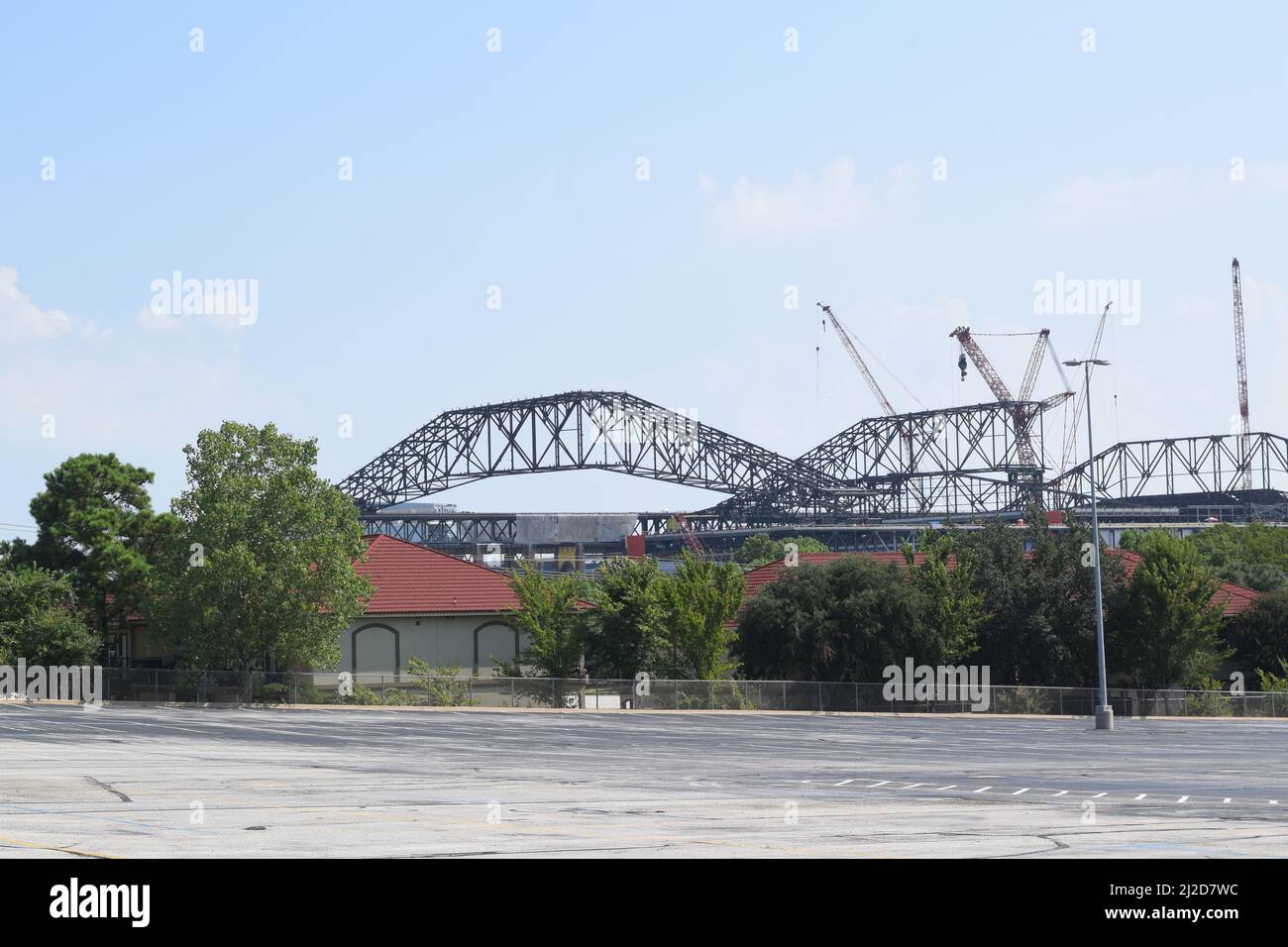Cranes tower over the construction site of the new home of the Texas ...