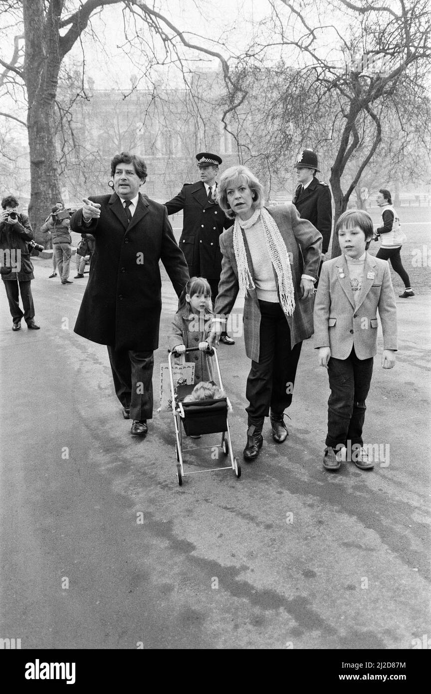 Chancellor of the Exchequer Nigel Lawson and his wife Therese with ...