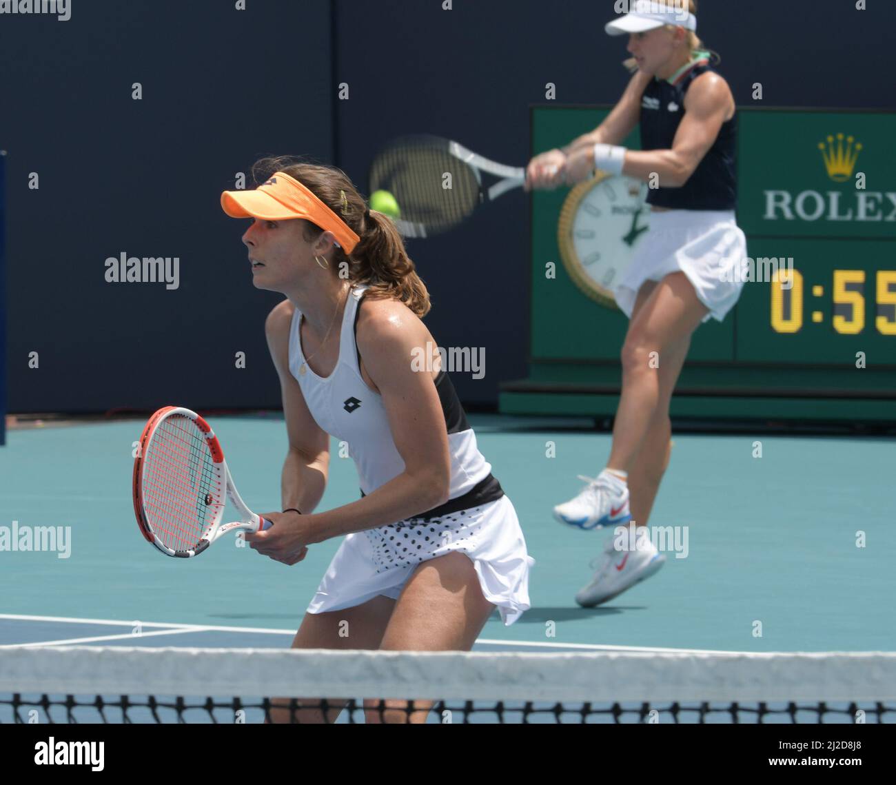 Alize Cornet & Jil Teichmann (FRA) (SUI) were defeated by Coco Gauff ...