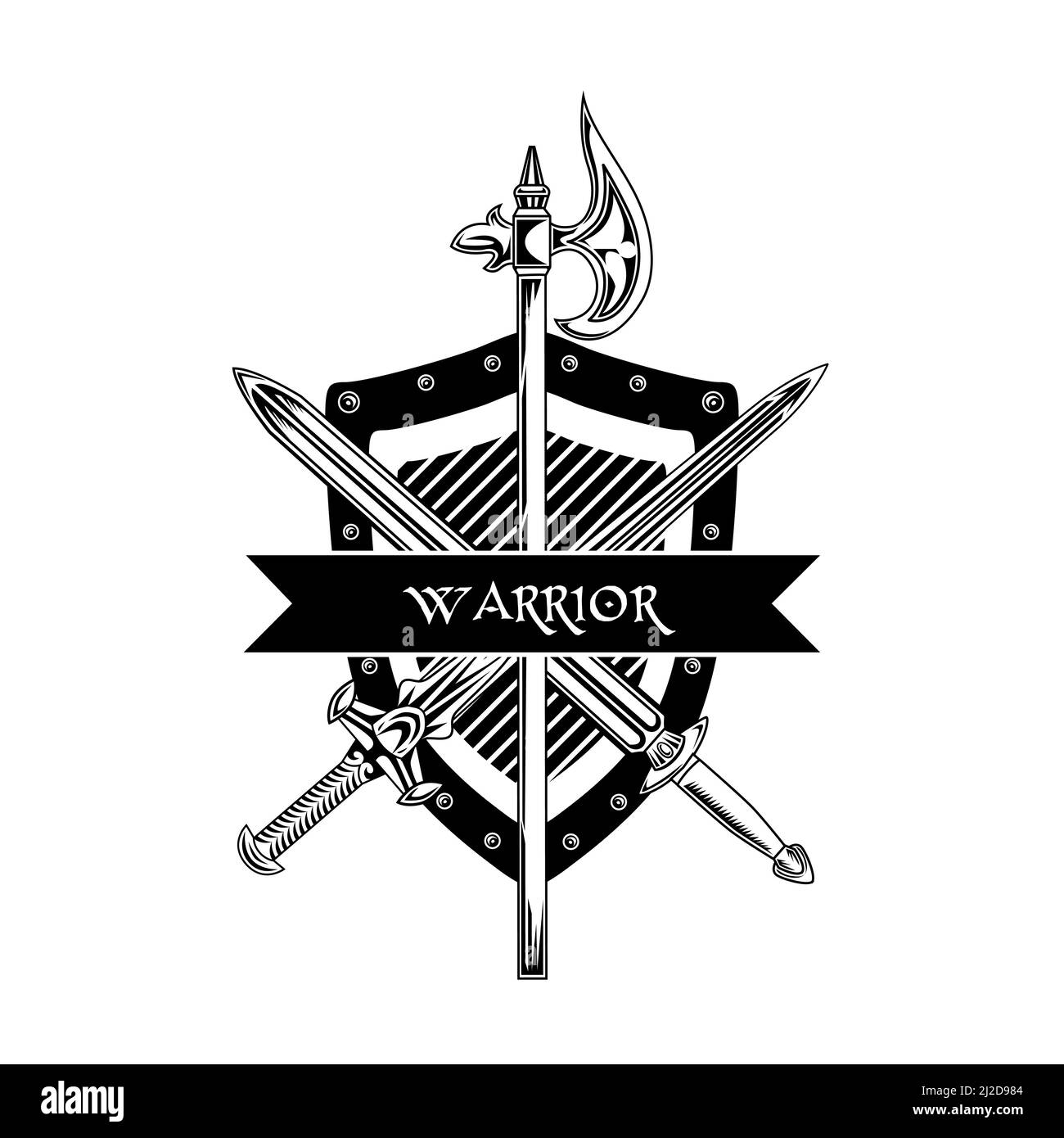 Crossed Swords And Shield Drawings