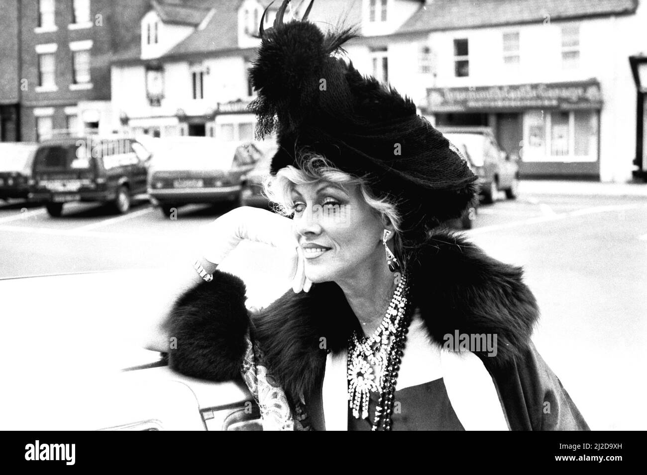 Actress Sue Lloyd in Tynemouth on 30th July 1986 dressed in her costume ...
