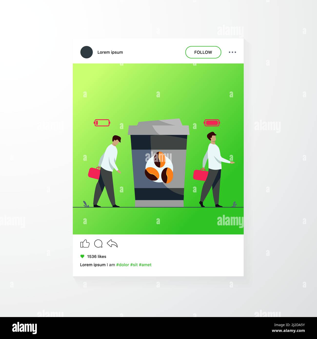 Addiction to caffeine Stock Vector Images - Alamy