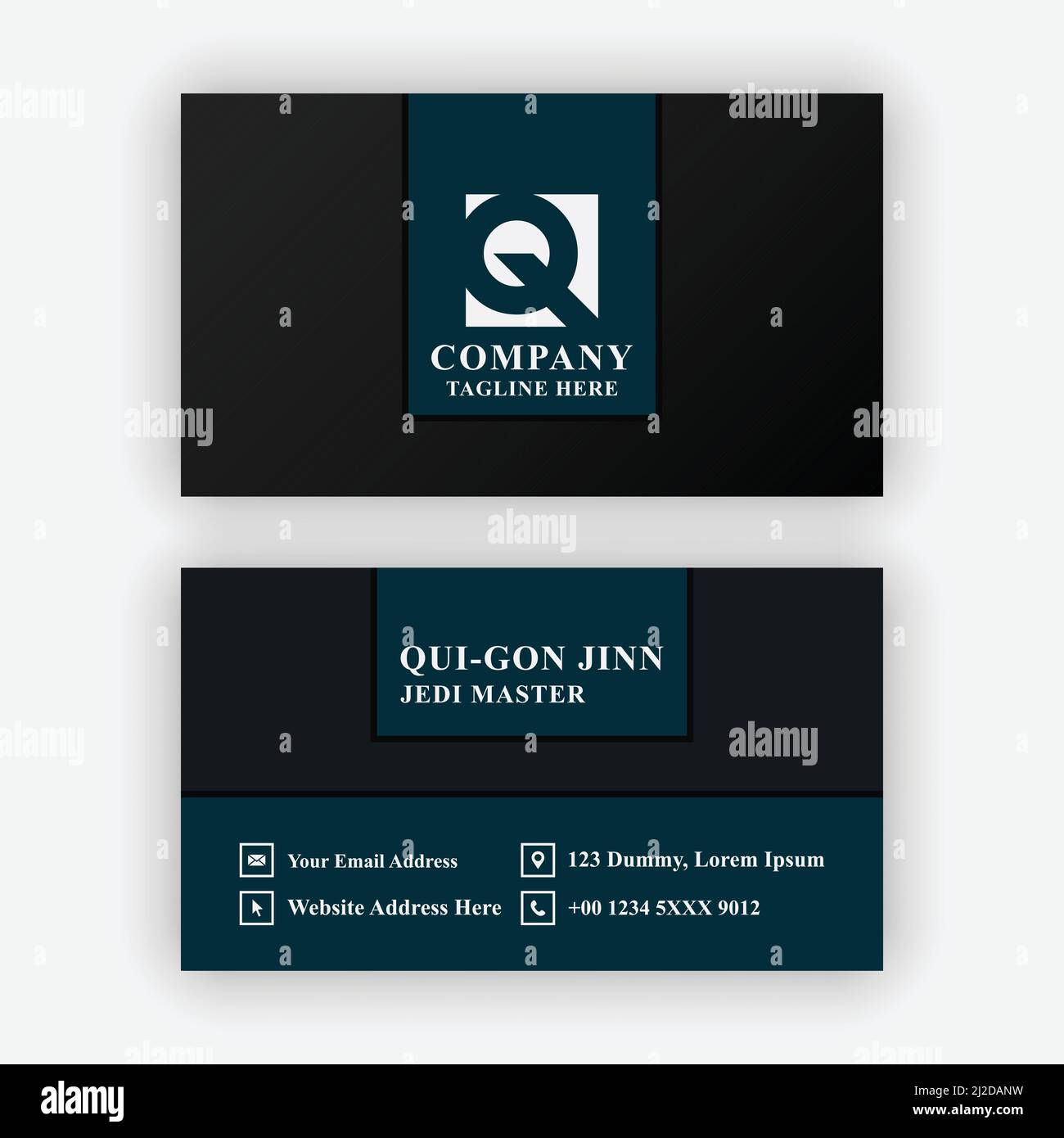 Simple, modern and elegant business card design template. Editable ...