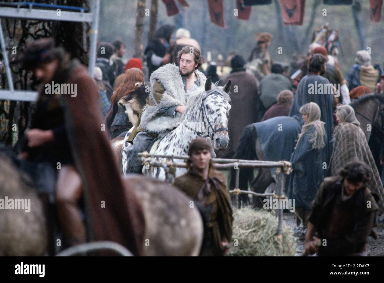 The filming of Highlander film. Circa May 1985 Stock Photo - Alamy