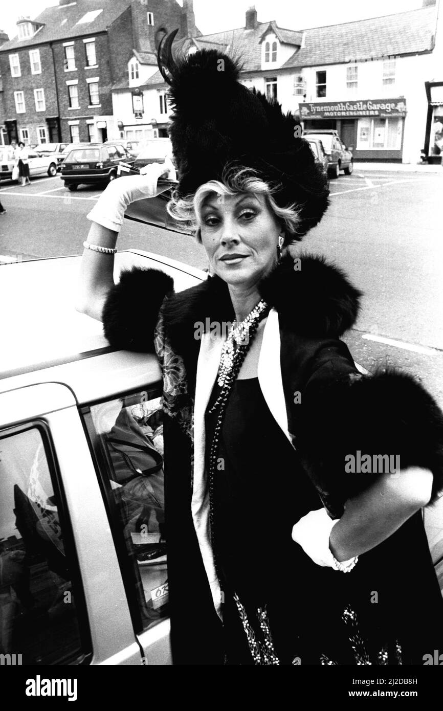 Actress Sue Lloyd in Tynemouth on 30th July 1986 dressed in her costume ...