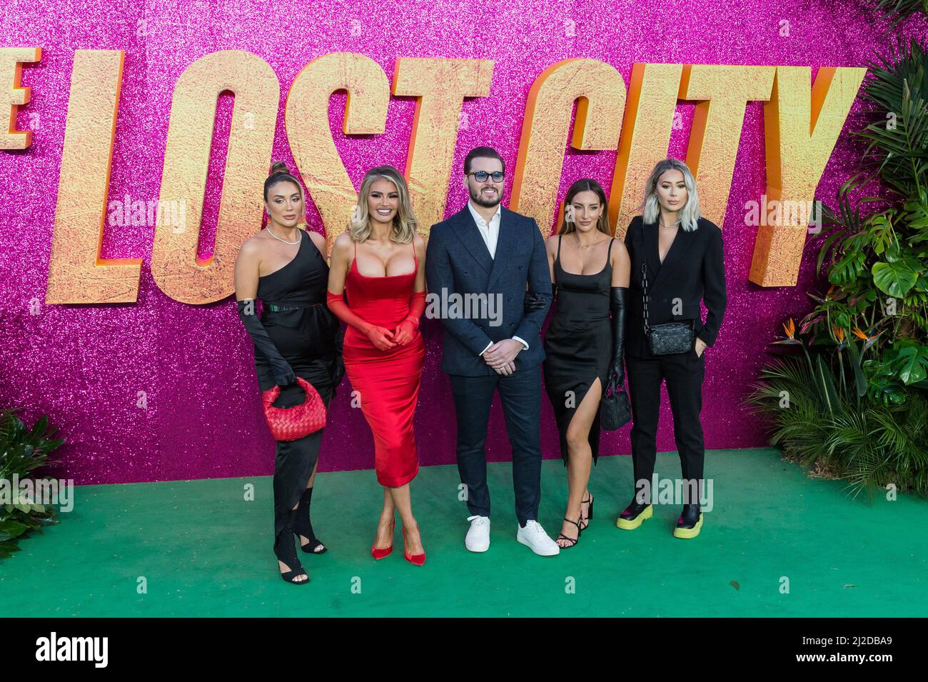 London, UK. 31st March, 2022. (L-R) Frankie Sims, Chloe Sims, Charlie ...