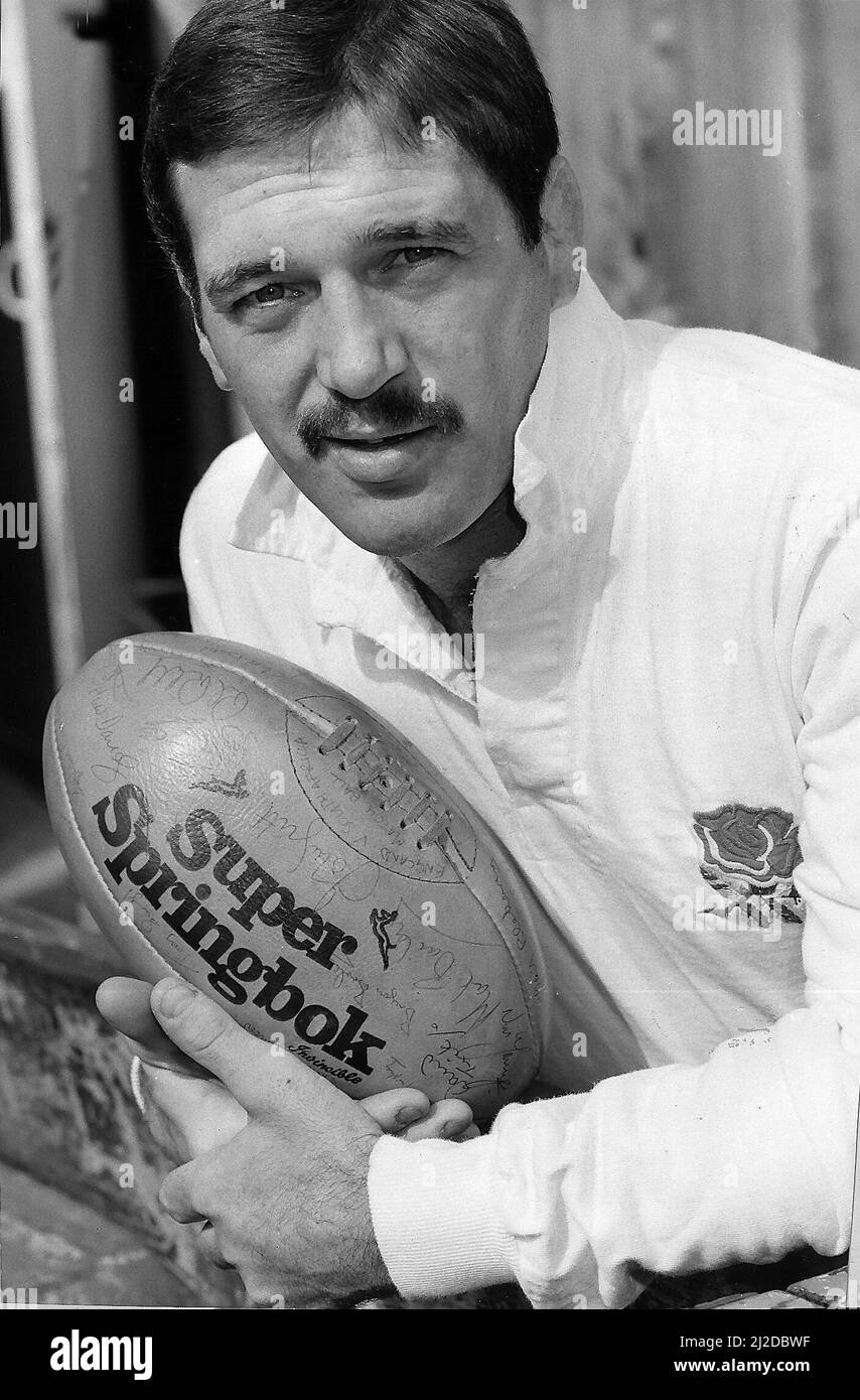 Steve Brain Coventry and England Rugby player.3rd September 1985 Stock ...
