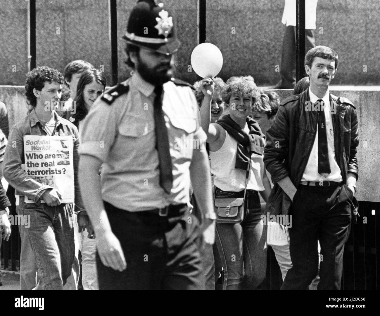 The Gay Pride March which took place in Cardiff. 20 June 1985 Stock ...