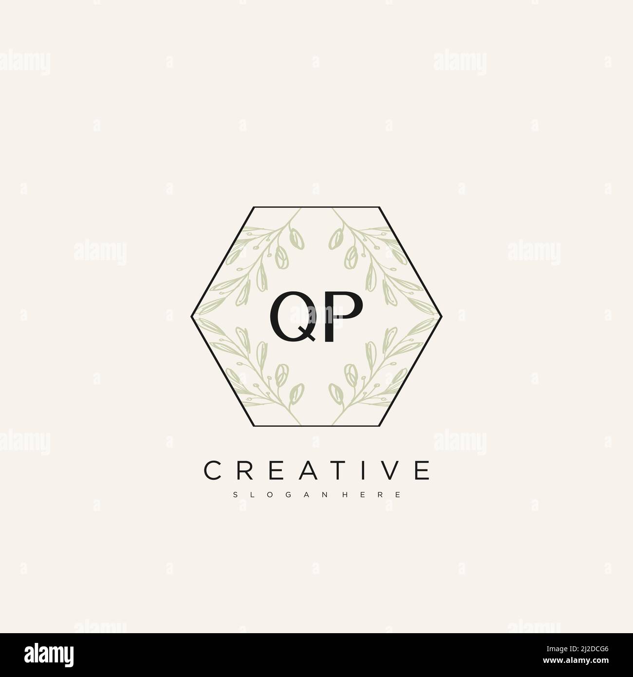 QP Initial Letter Flower Logo Template Vector premium vector Stock ...