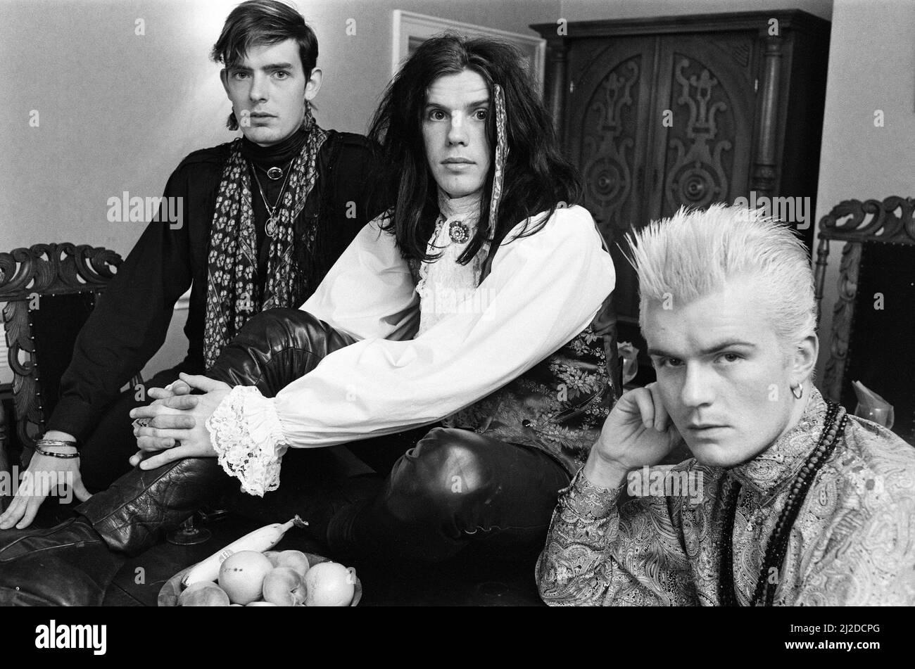 The Cult, including Ian Astbury (centre). 23rd July 1985 Stock Photo ...