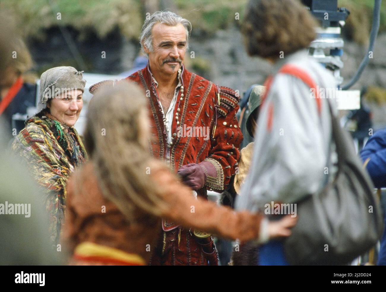 Sean Connery during the filming of Highlander film. Circa May 1985 ...