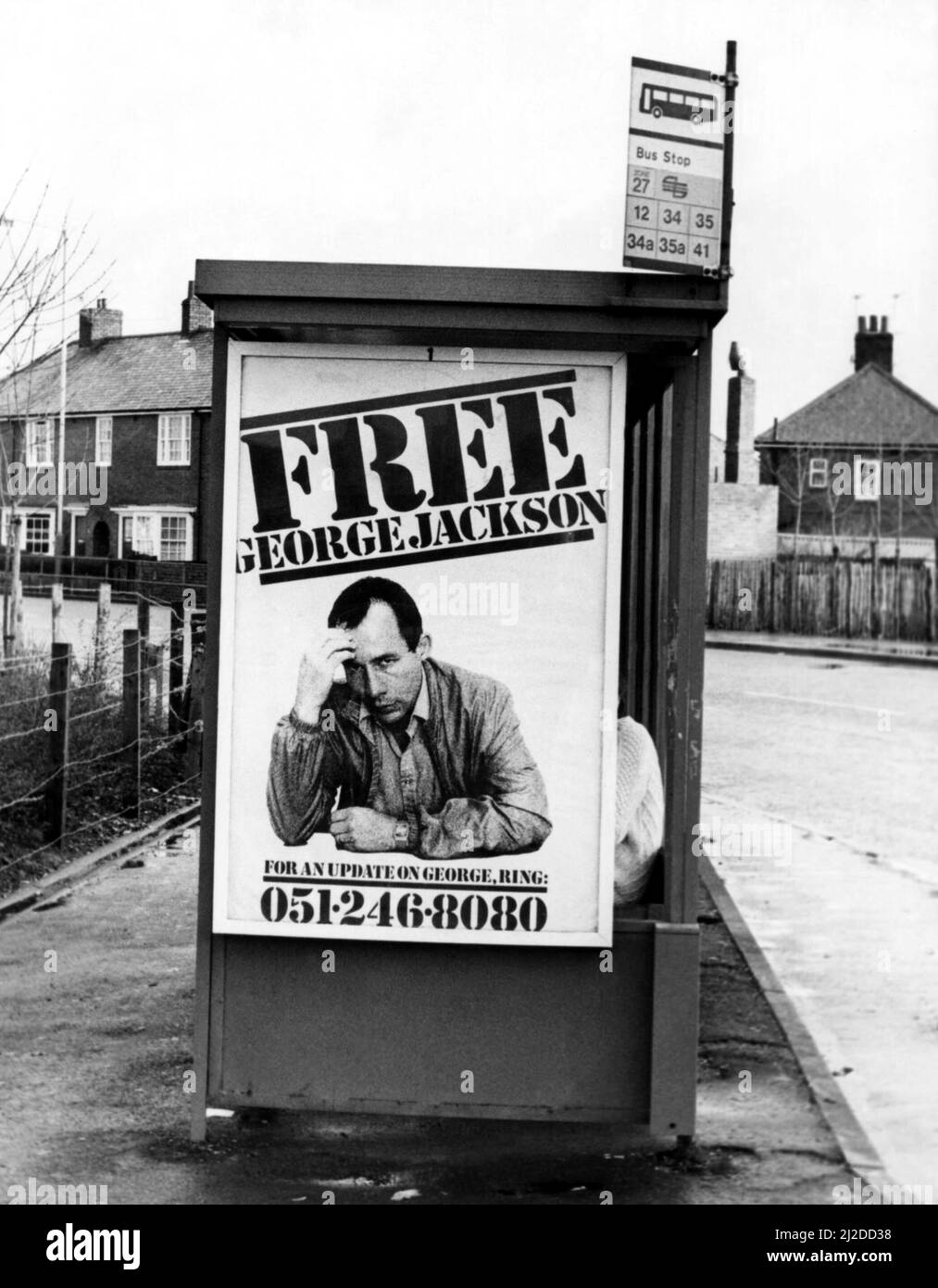 Television programme - Brookside - A "free George Jackson" poster on a ...