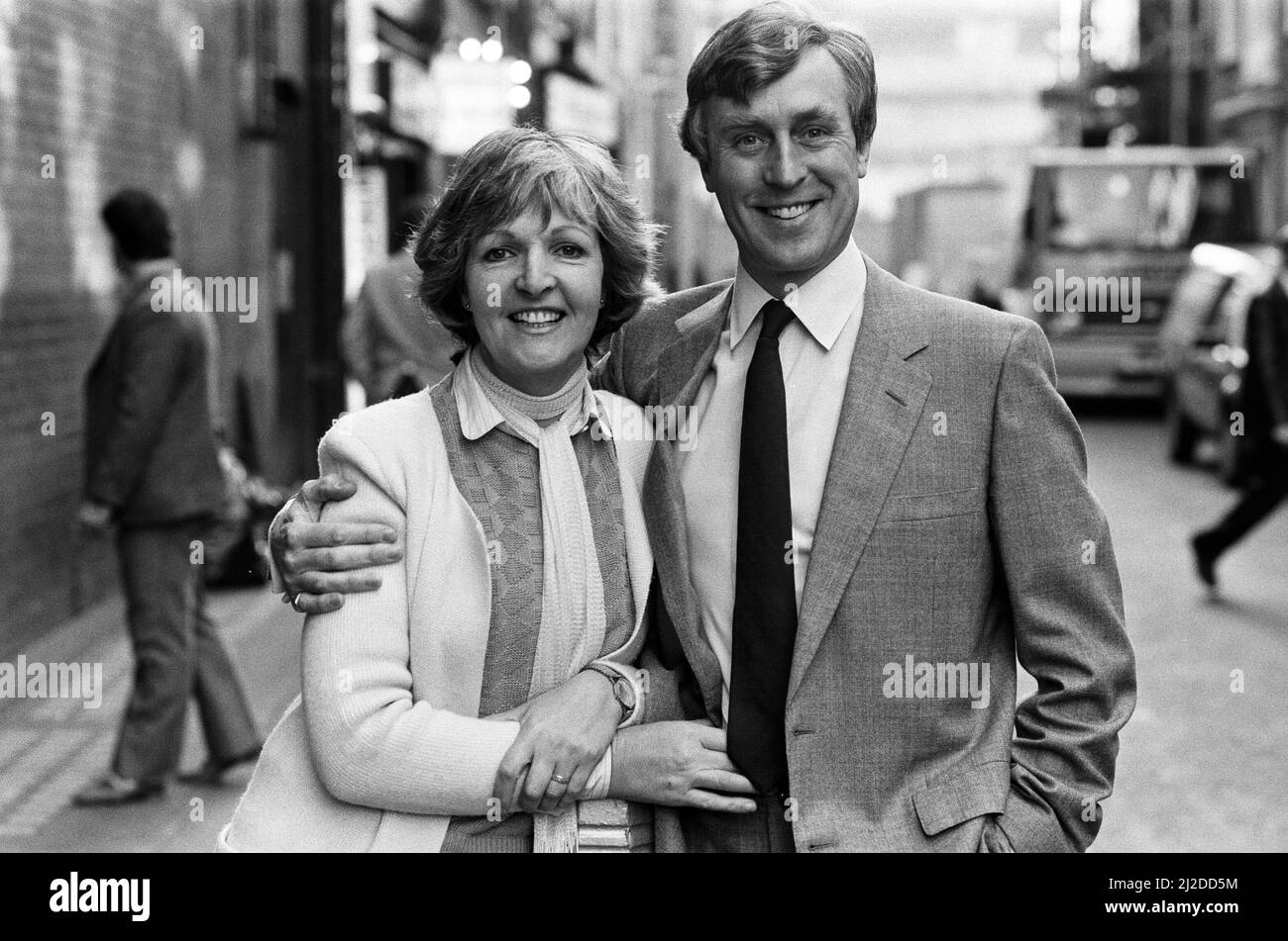 Penelope Keith and her husband Rodney Timpson outside the Apollo ...