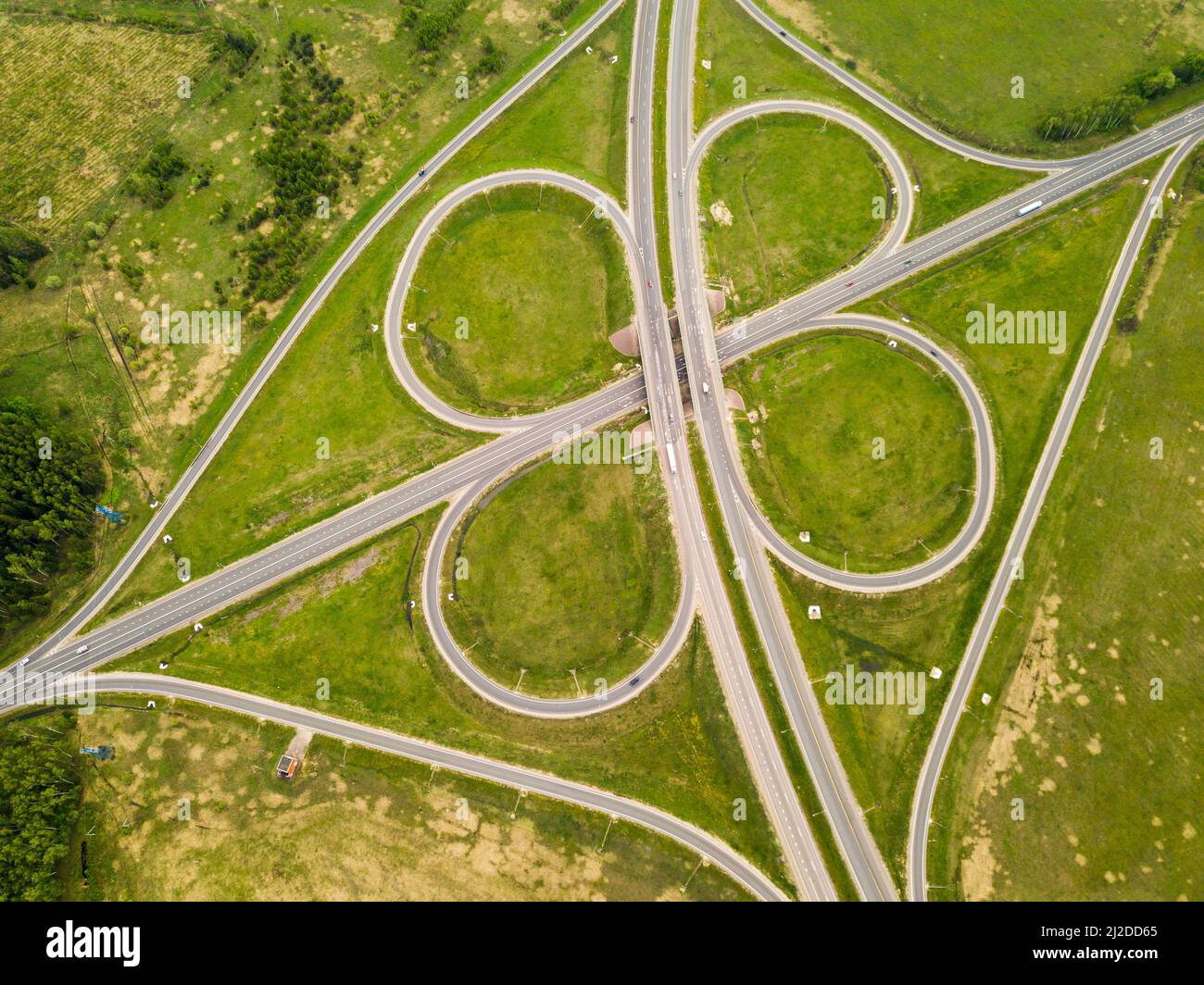 Circular road junction Stock Photo - Alamy