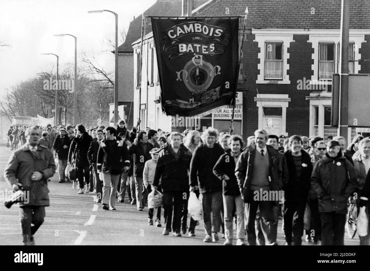 The National Miners Strike 1985 A peaceful march by striking miners ...