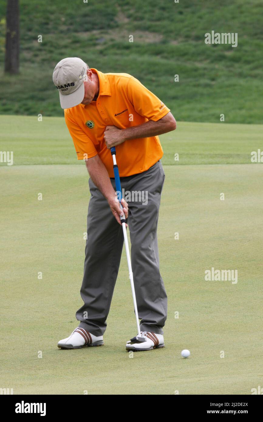 Sep 17, 2011-Incheon, South Korea-Gary Hallberg of USA, 8th hall putt ...