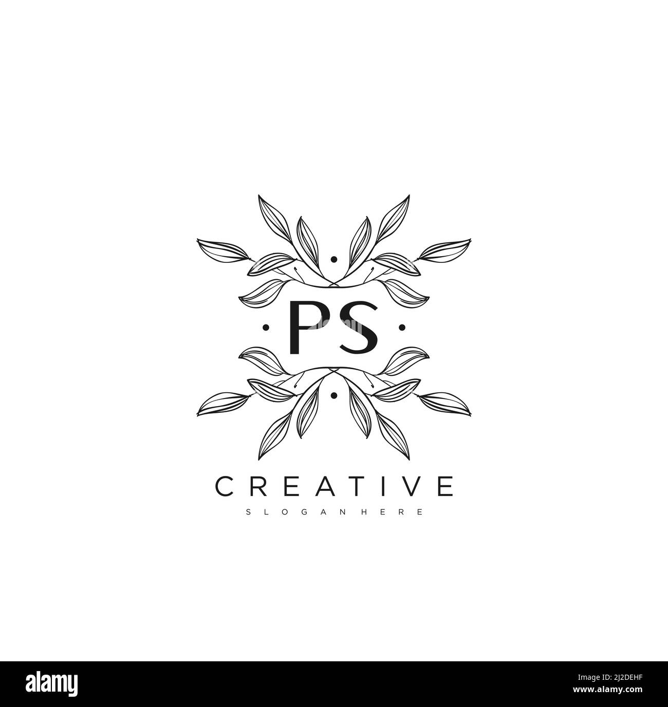 PS Initial Letter Flower Logo Template Vector premium vector Stock ...