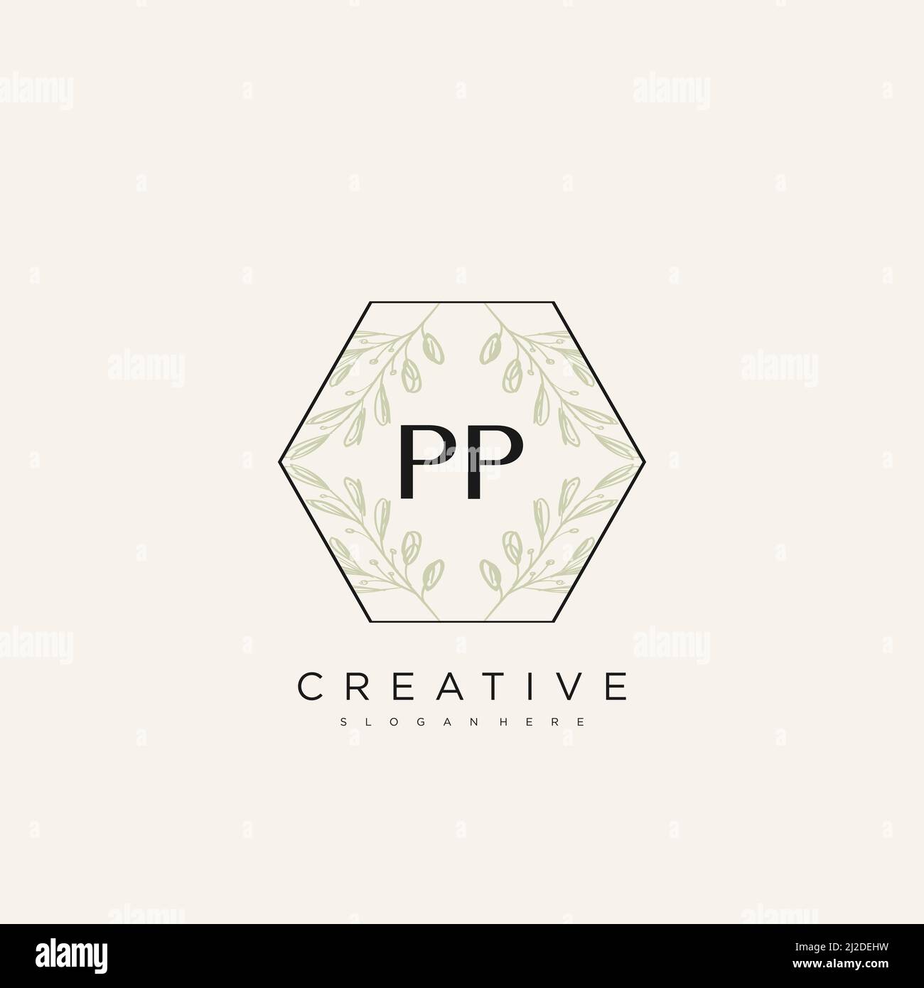 PP Initial Letter Flower Logo Template Vector premium vector Stock ...