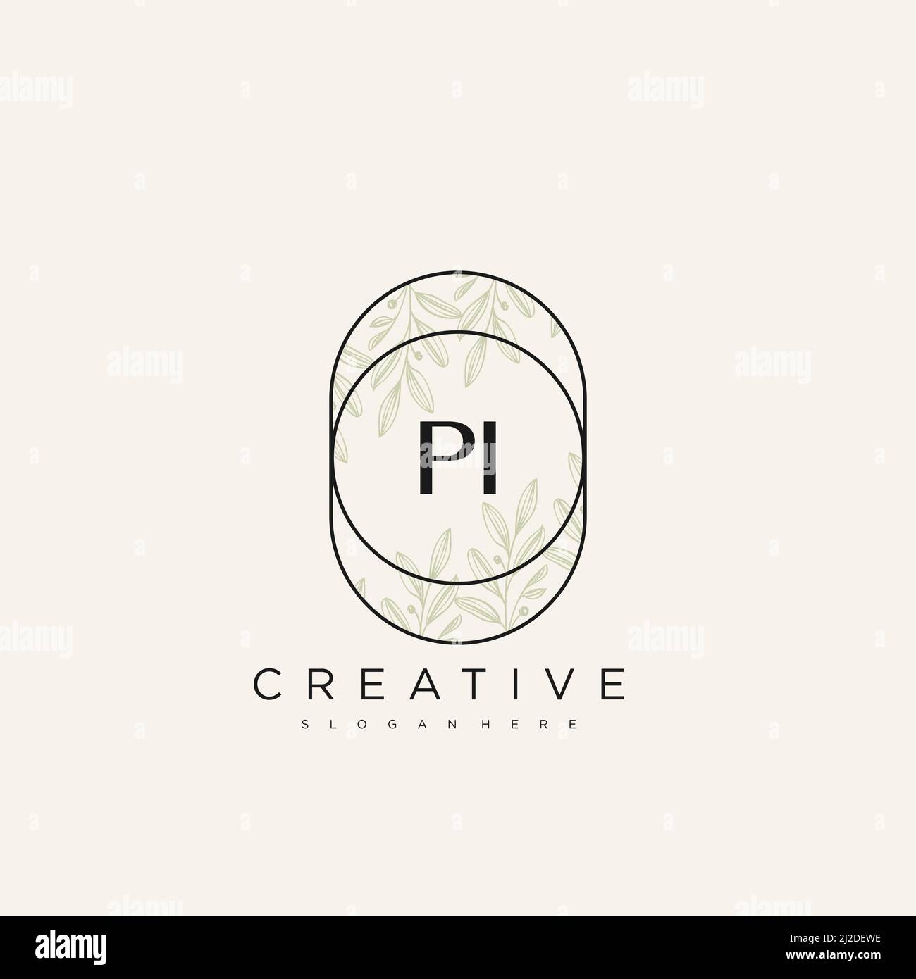 PI Initial Letter Flower Logo Template Vector premium vector Stock ...