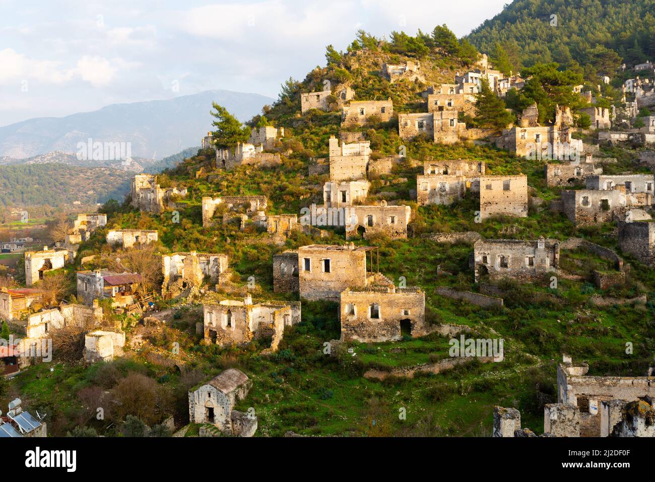 ghost town of Kayakoy in Turkey Stock Photo - Alamy