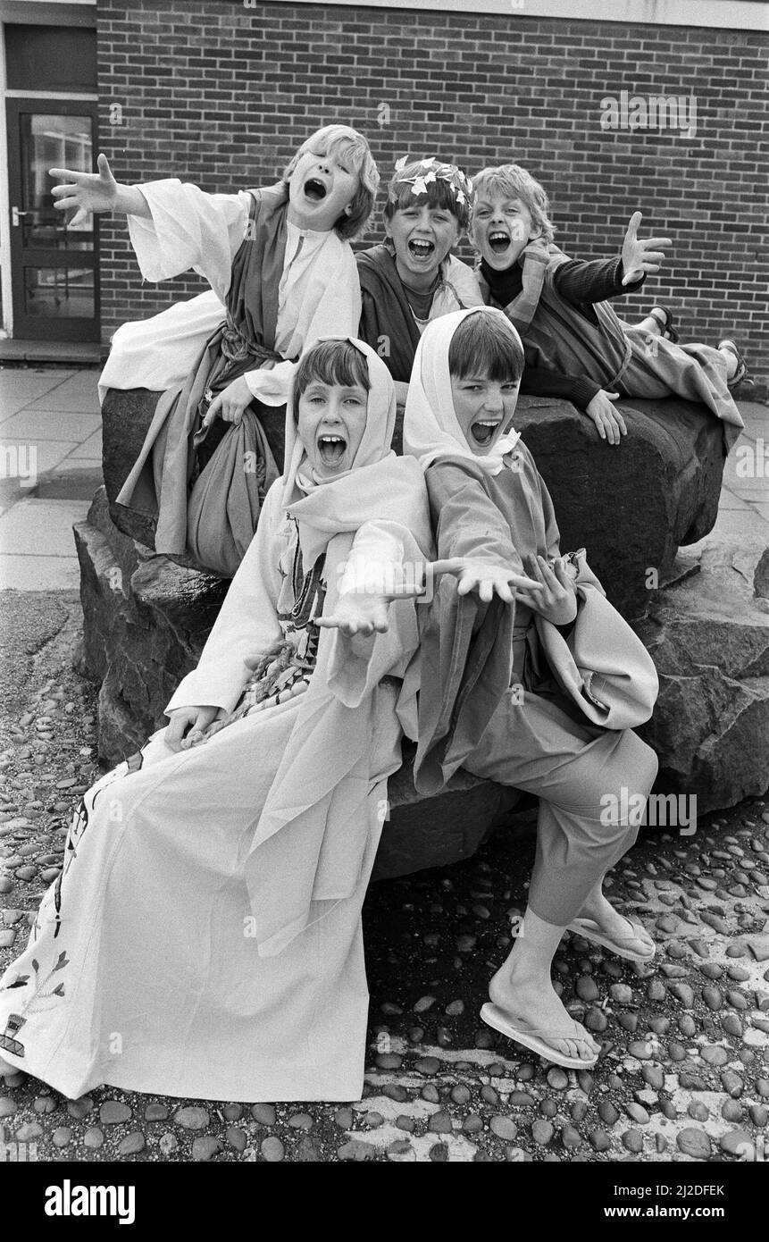 Proclaiming the message... these budding thespians took part in a ...