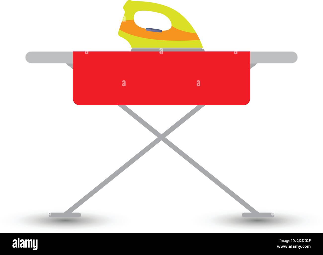 Ironing board with iron on white background Stock Vector Image & Art ...