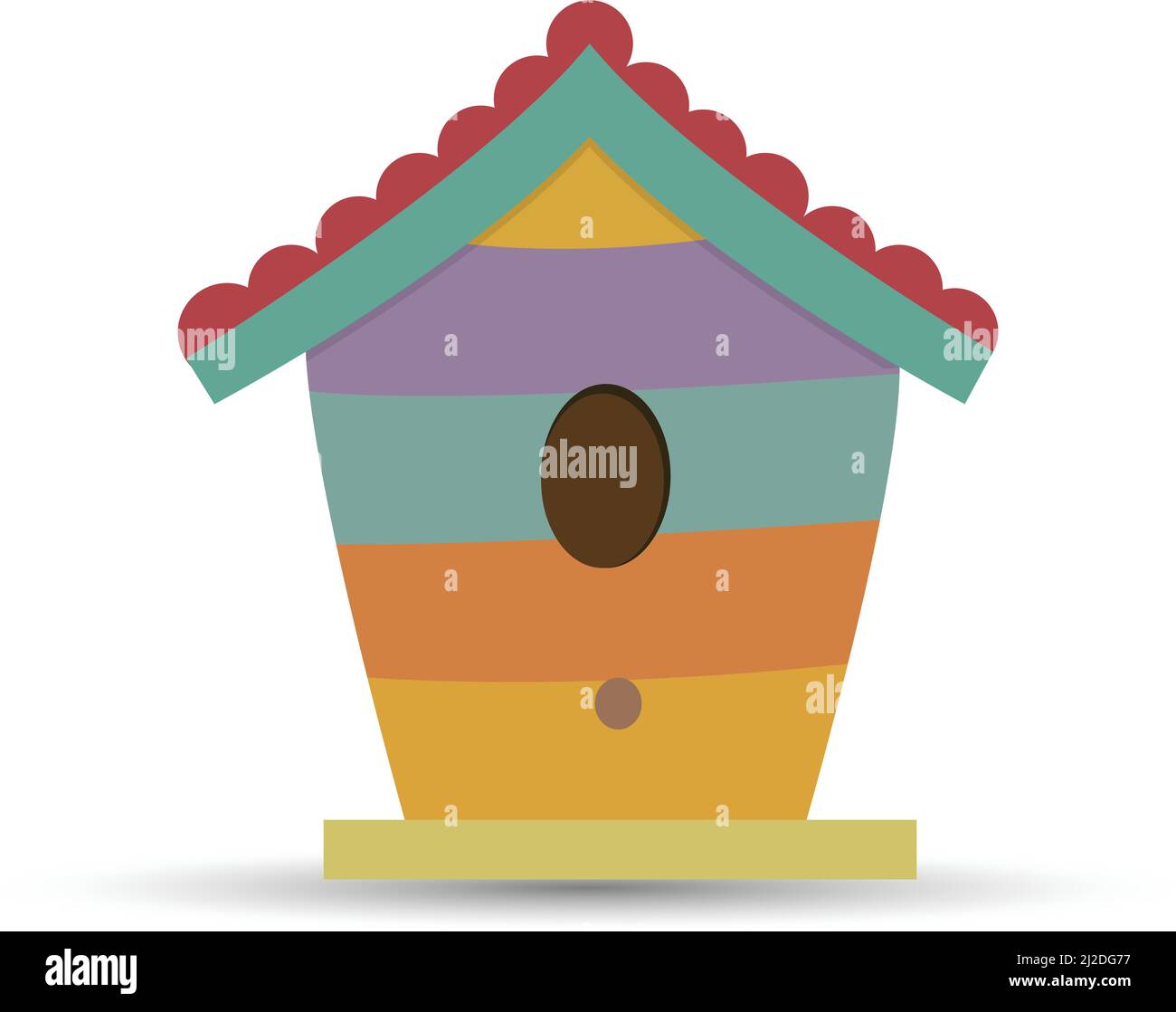 Bird nest on house Stock Vector Images - Alamy