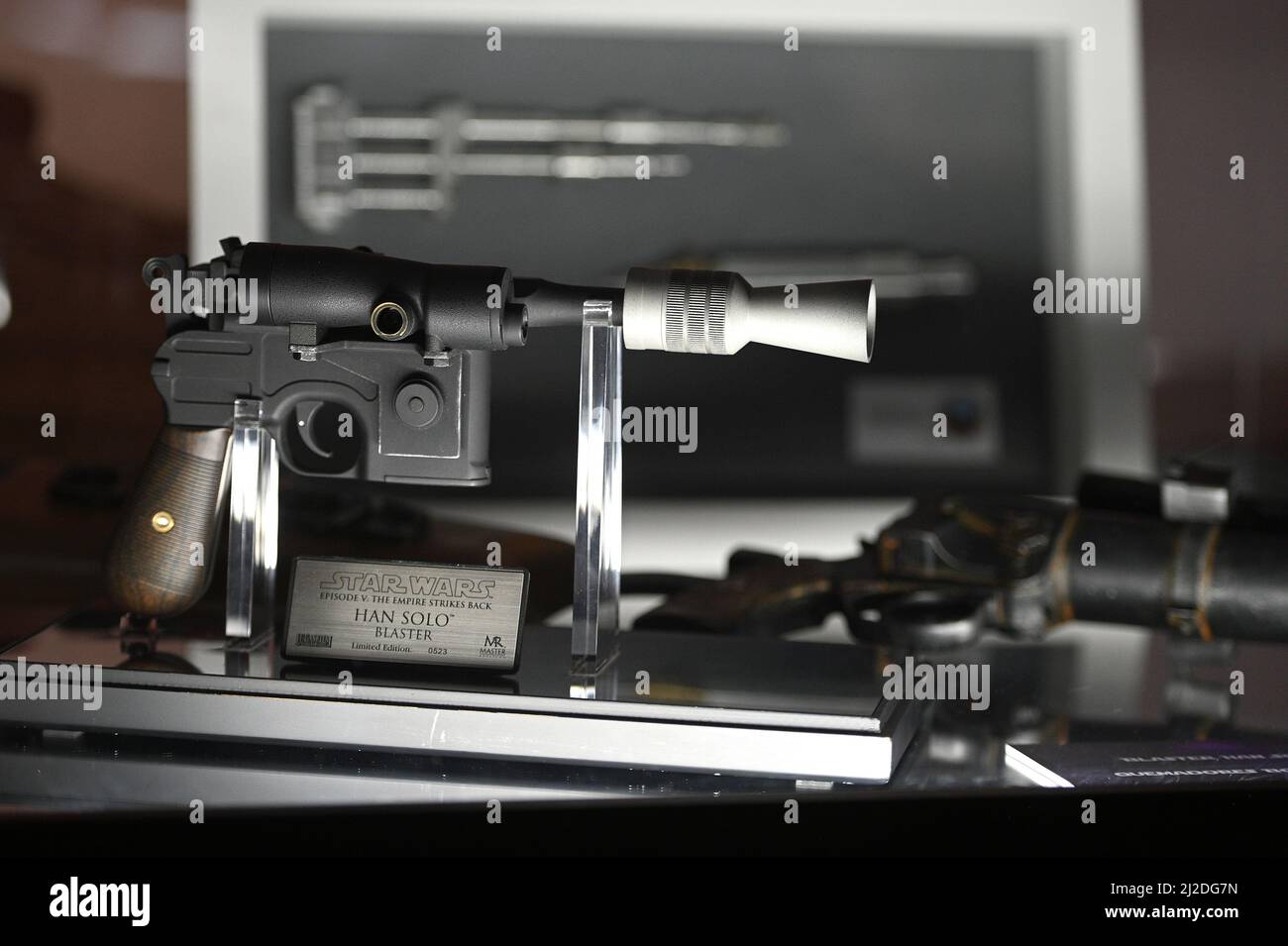 New York, USA. 31st Mar, 2022. A replica of Star Wars character Han ...