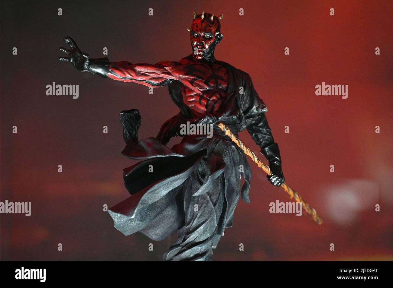 New York, USA. 31st Mar, 2022. Darth Maul figurine on display at The ...