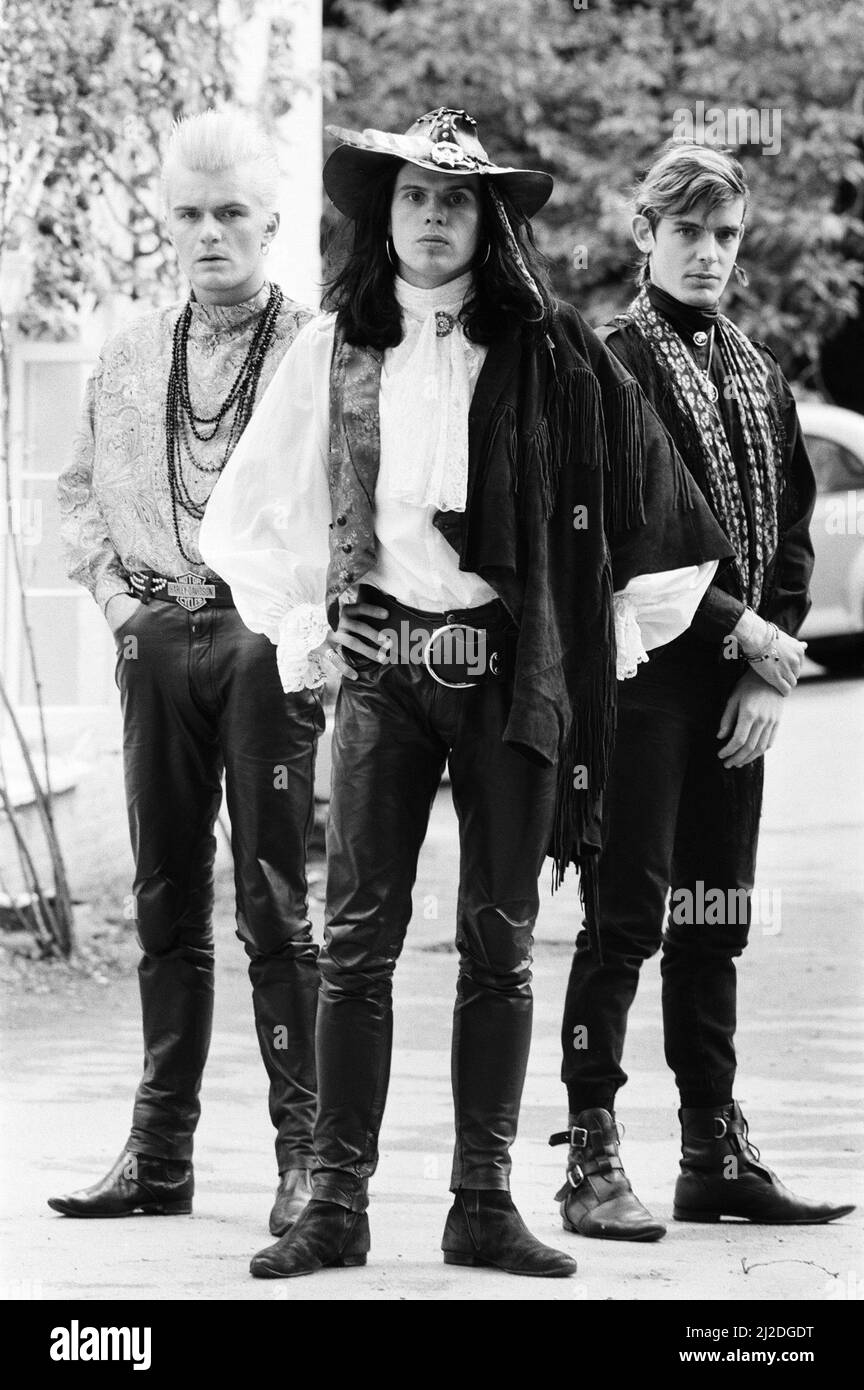 The Cult, including Ian Astbury (centre). 23rd July 1985 Stock Photo ...