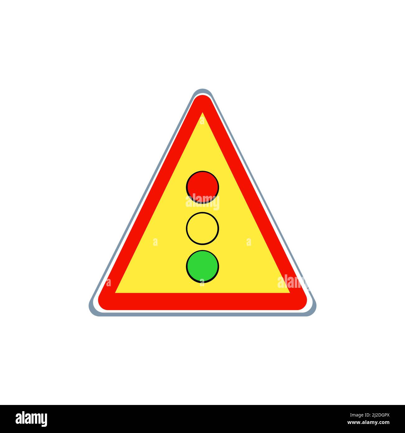 Traffic icon symbols white background. Right sign and left sign no ...