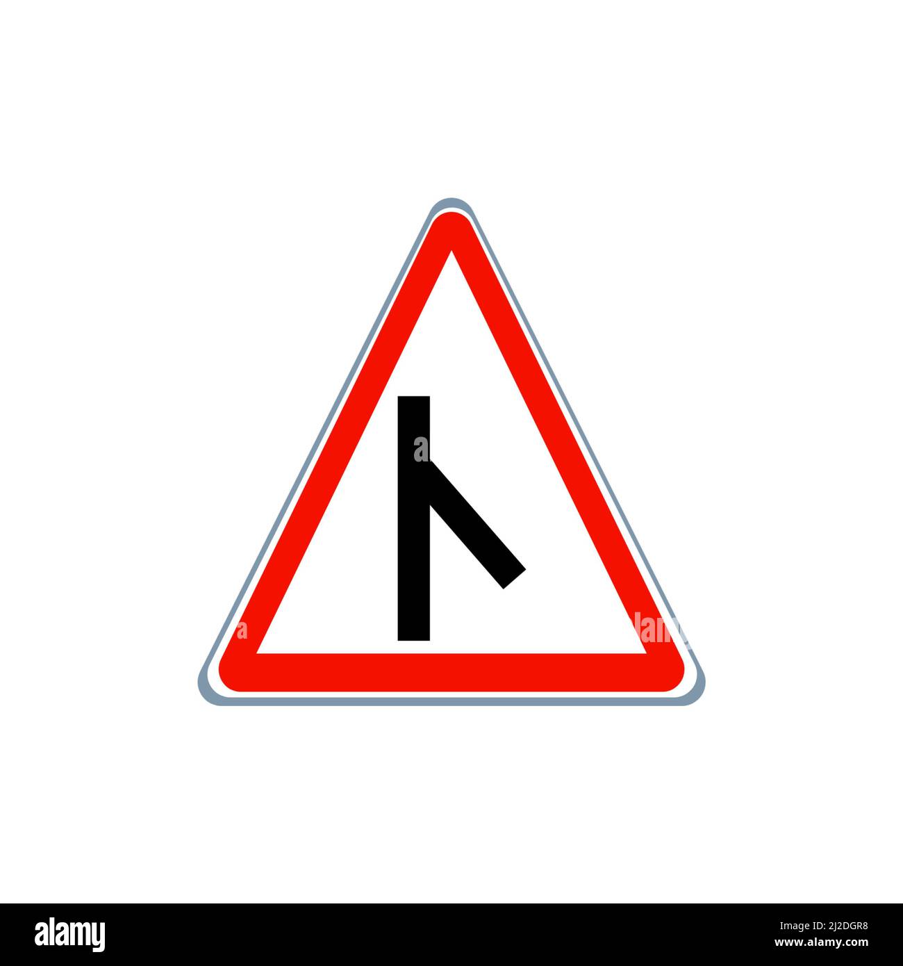 Traffic icon symbols white background. Right sign and left sign no ...