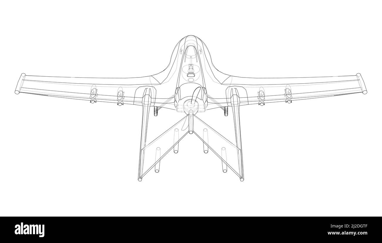 Military Predator Drone. Vector Stock Vector Image & Art - Alamy