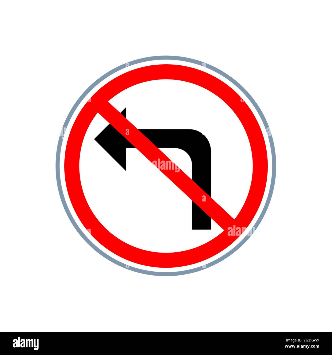 Traffic icon symbols white background. Right sign and left sign no ...