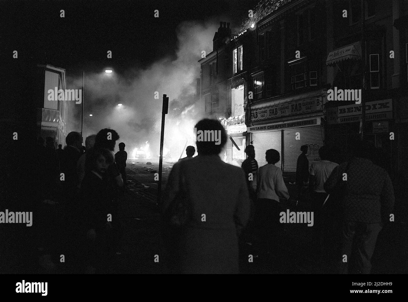 Riots in Handsworth area of Birmingham, brought about by racial tension ...