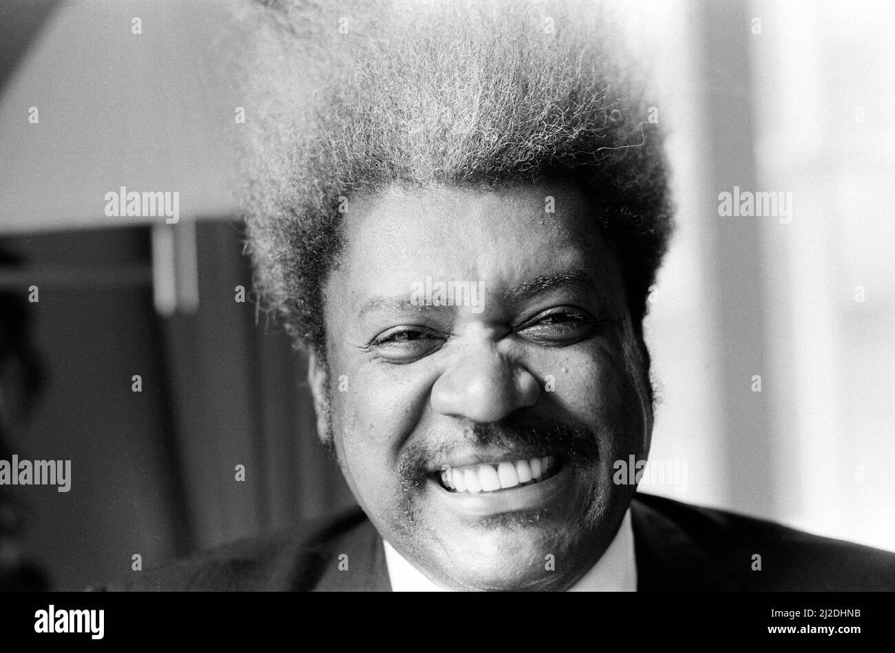 Flamboyant Boxing promoter Don King. 15th July 1986 Stock Photo - Alamy