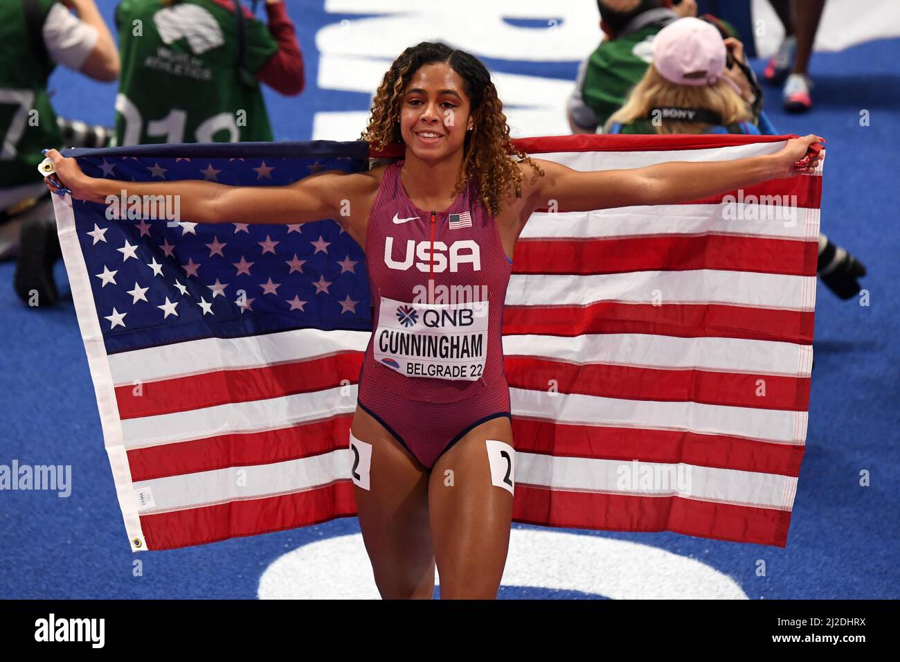Belgrade, Serbia. 19th Mar, 2022. Gabbi Cunningham (USA) poses with ...
