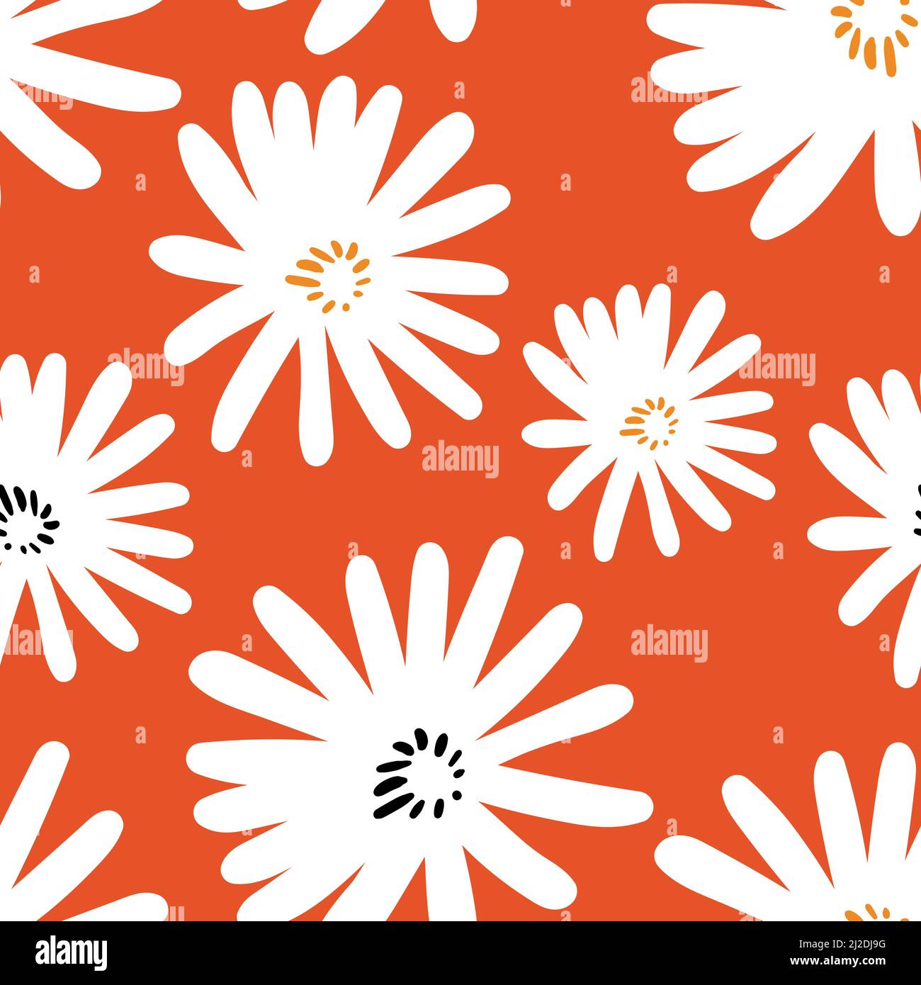 Seamless floral pattern based on traditional folk art ornaments ...