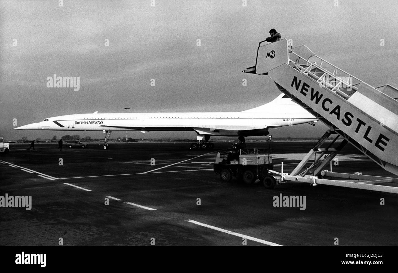 British Airways Concorde airliner / aircraft visits Newcastle Airport ...