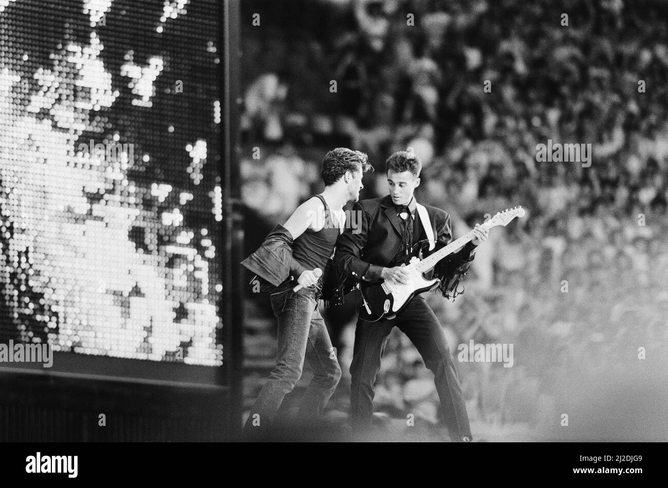 George michael 1980s Black and White Stock Photos & Images - Alamy