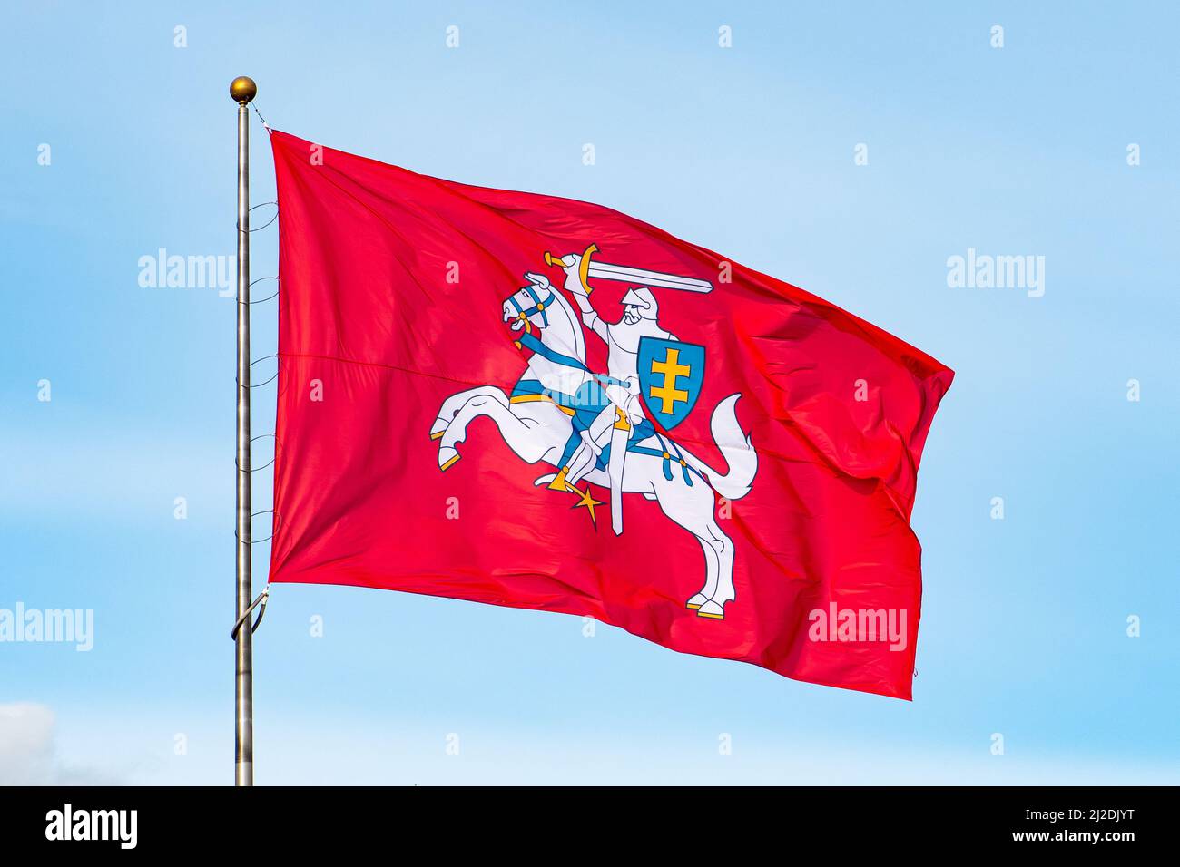 Historical Lithuanian flag, coat of arms of Lithuania, consisting of an ...
