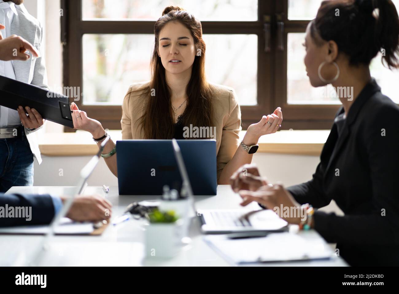 Corporate Business People Stress Management And Pressure Stock Photo ...