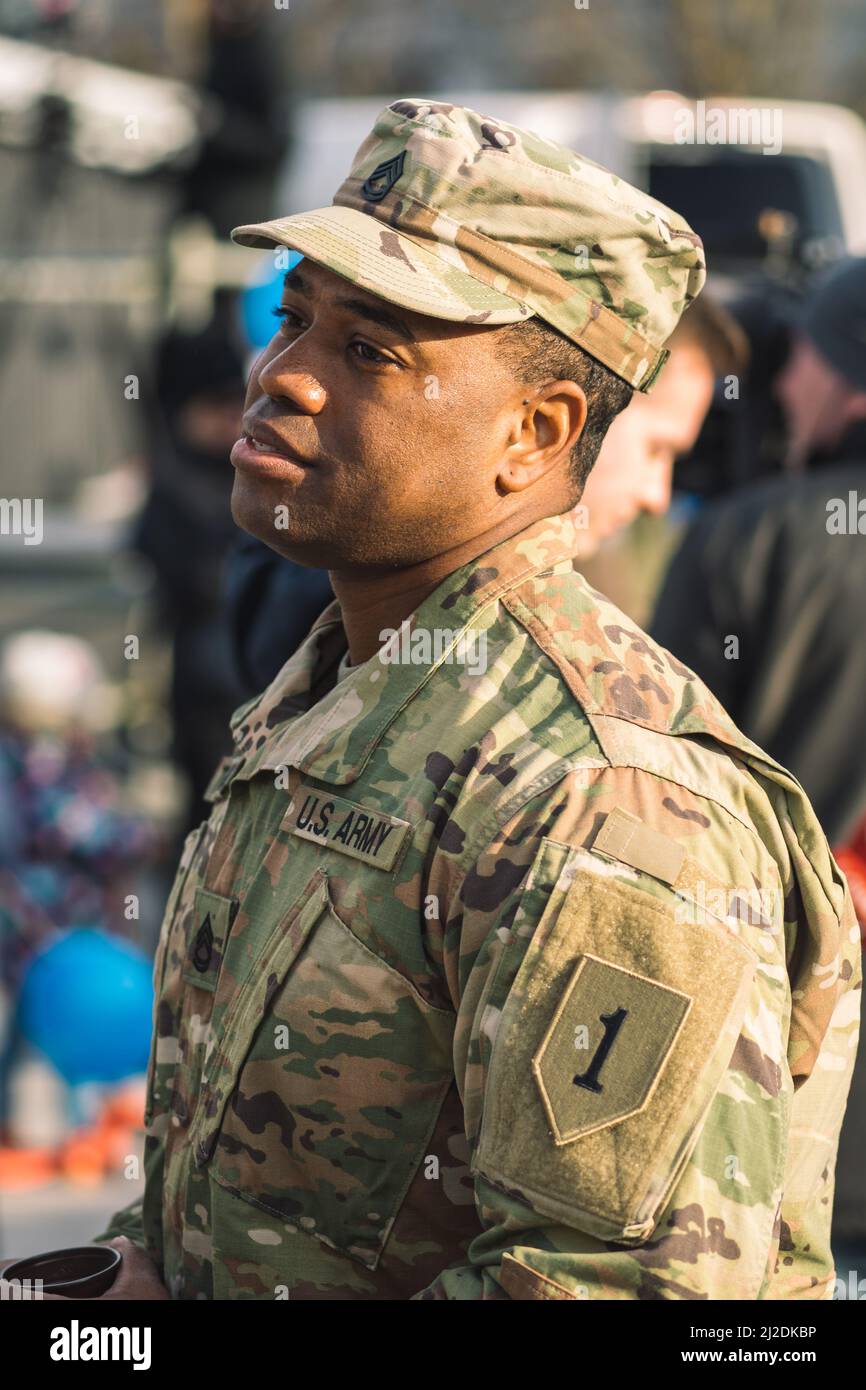 United States - March 29 2022: African American United States Marine ...