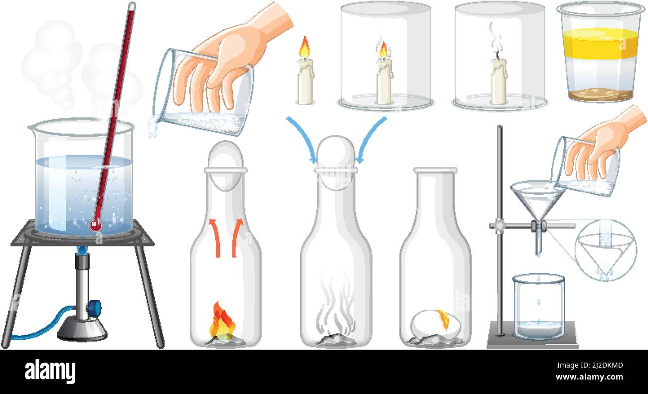 Water temperature science experiment illustration Stock Vector Image ...