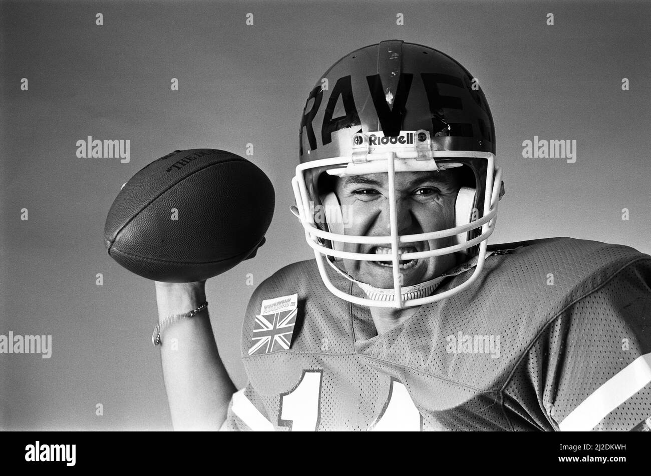 Snooker player Tony Knowles dressed as an America footballer. 19th ...